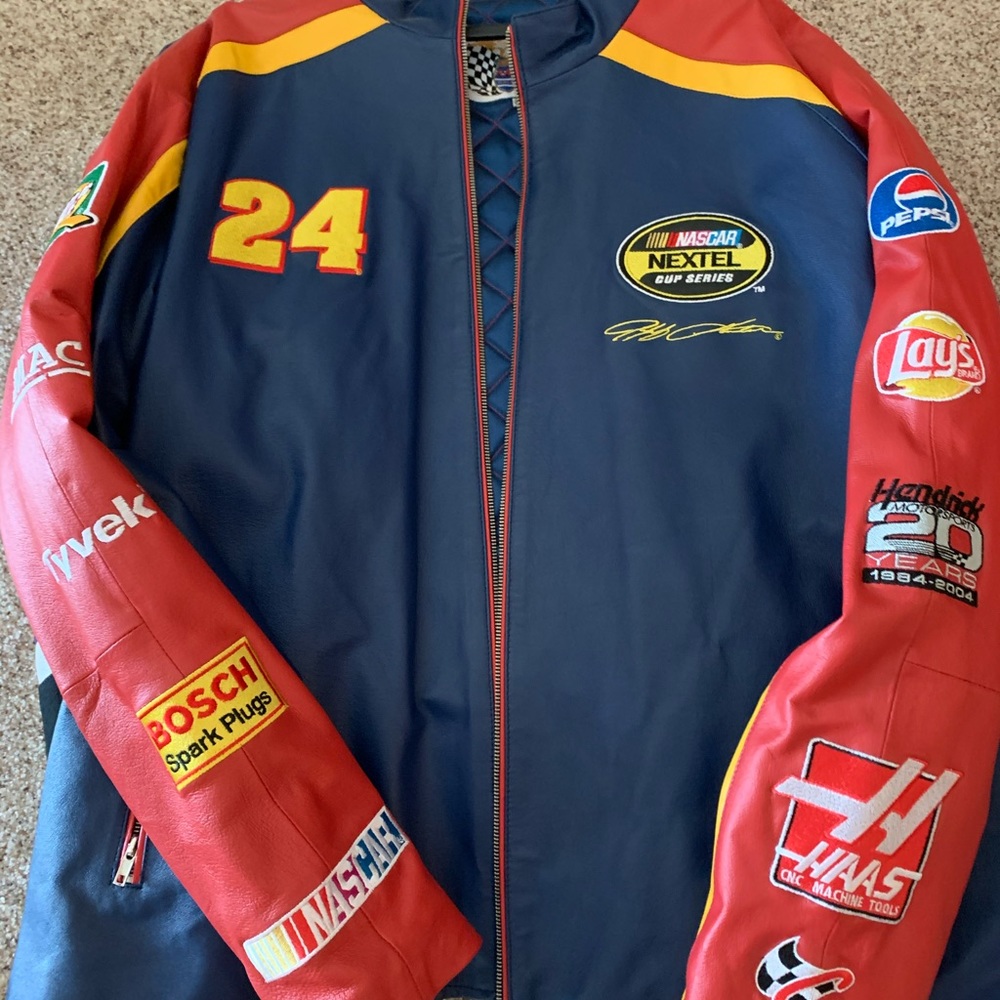 Dupont #24 Nascar Racing Leather Jacket - Gem